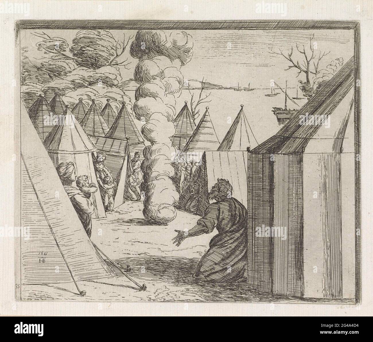 God appears to Moses in a smoking column; Paintings in the Loggia of ...