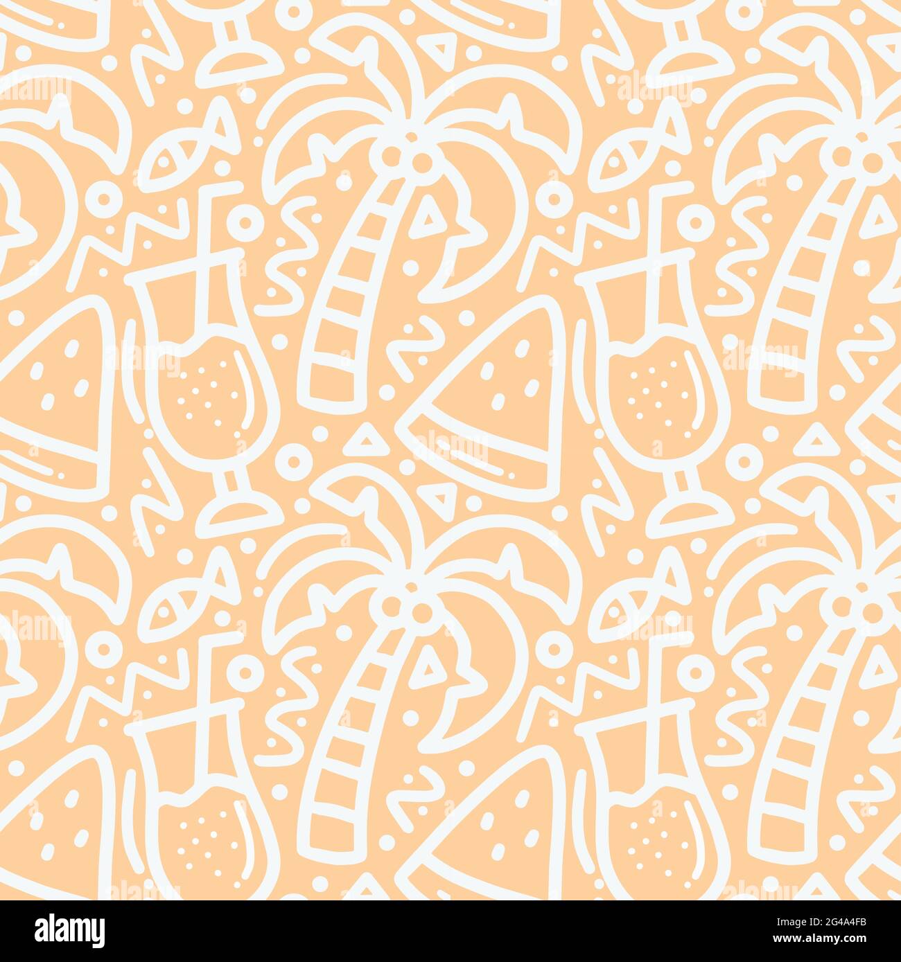 doodle set of summer holiday on the beach Stock Vector Image & Art - Alamy