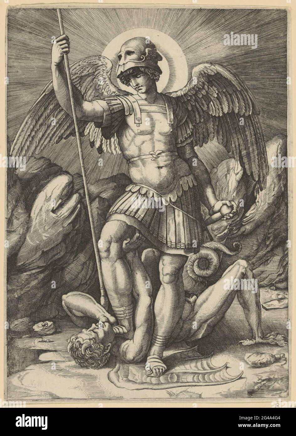 Archangel Michael. The Archangel Michaël tramples the devil. In his ...