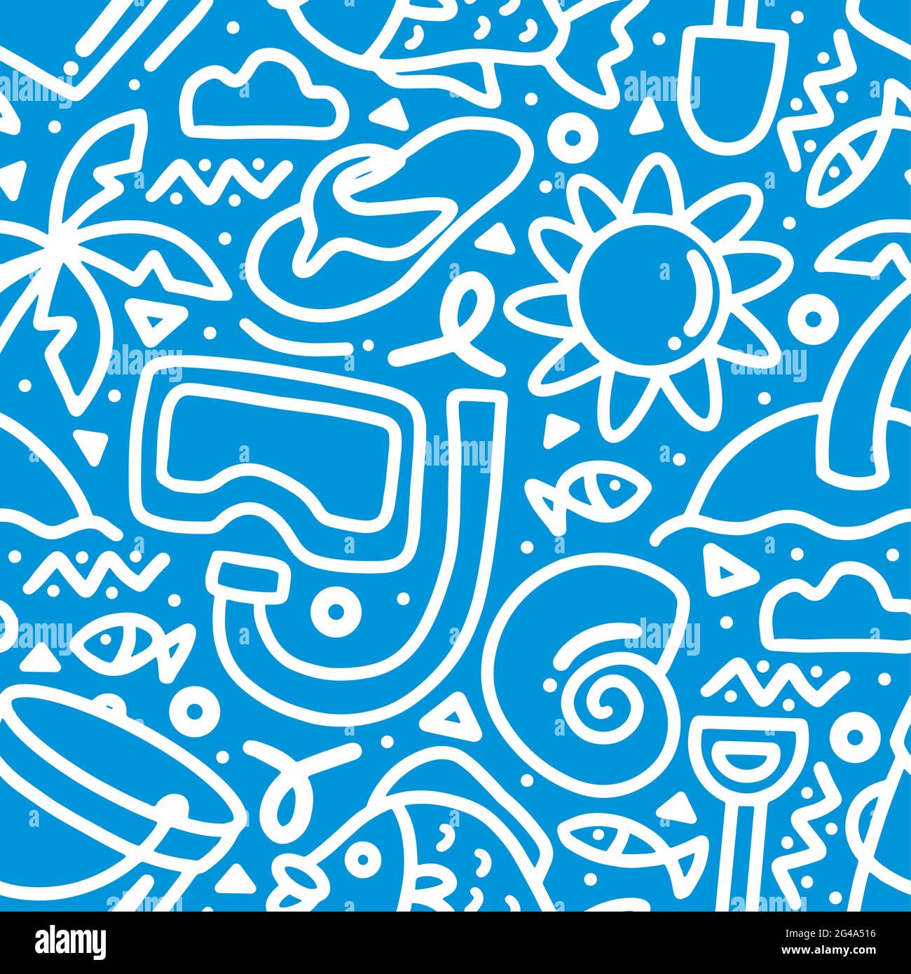 doodle set of sea holiday hand drawing Stock Vector Image & Art - Alamy