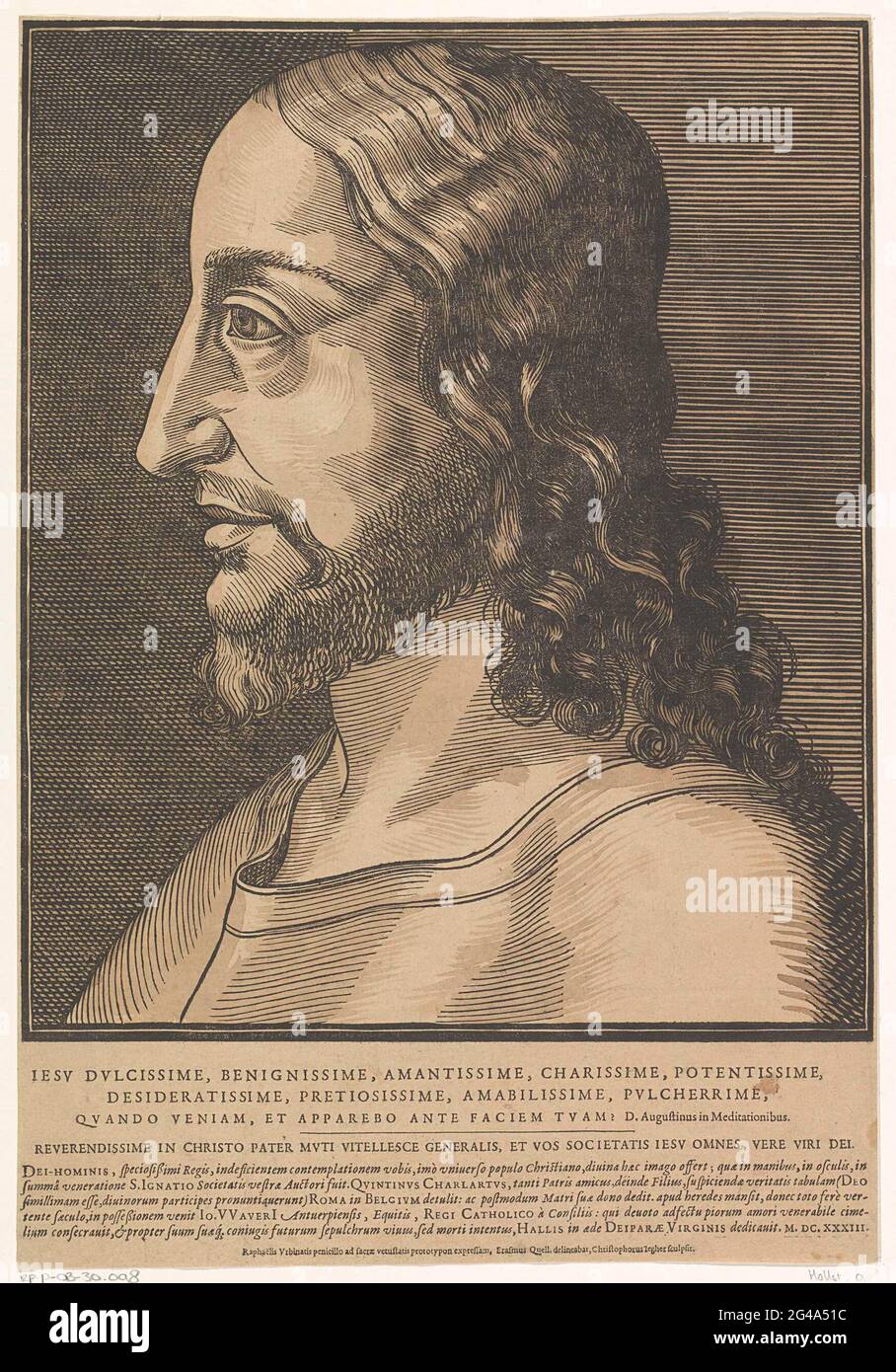Christ. Nine lines Latin text in the sub-margin Stock Photo - Alamy