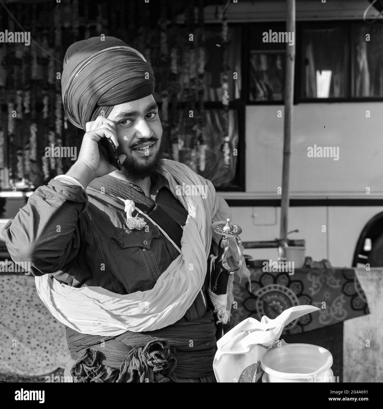 Gazipur, Delhi, India – December 25 2020 : Indian Sikh and Hindu ...