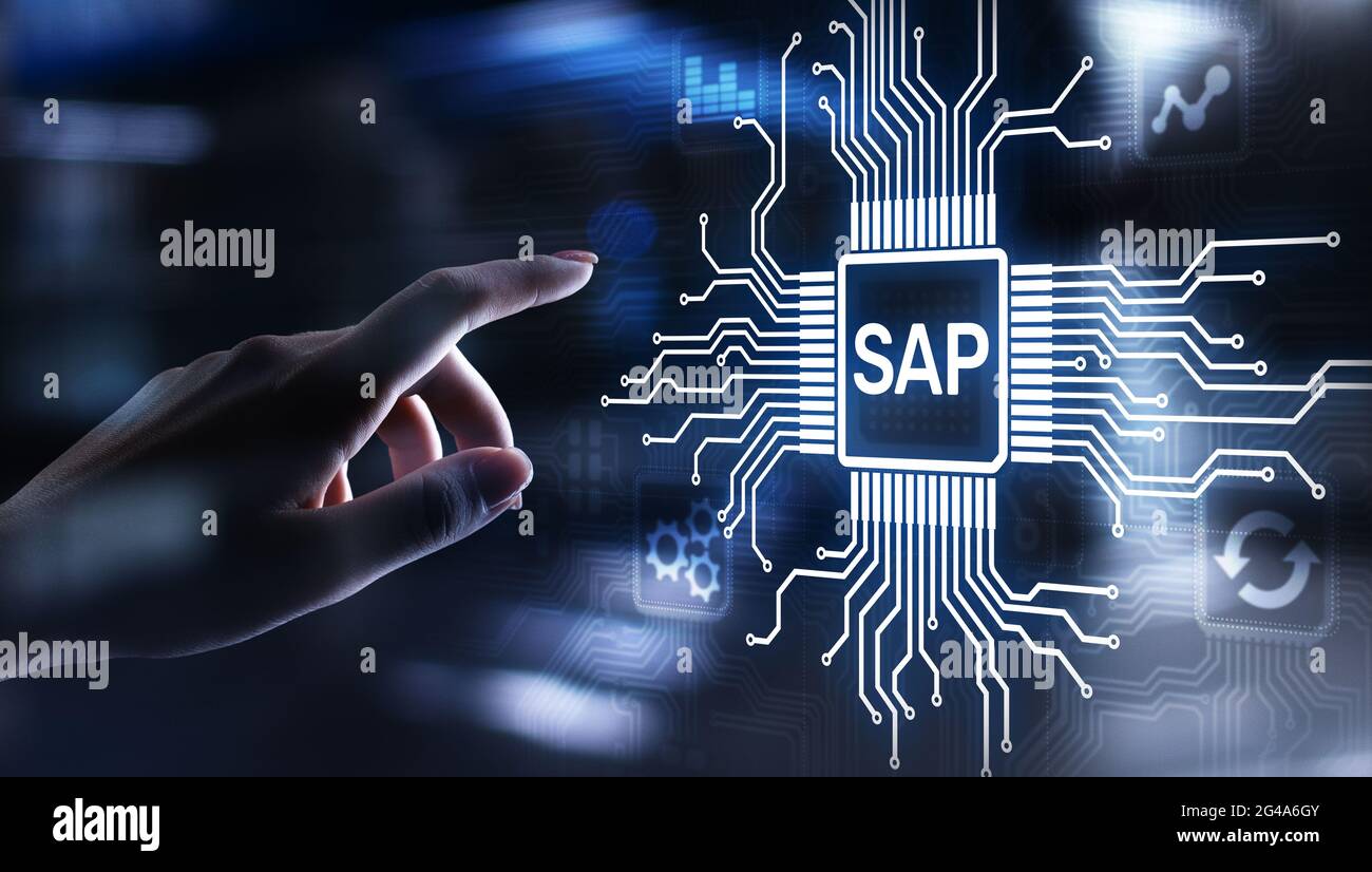 SAP - Business process automation software. ERP enterprise resources ...