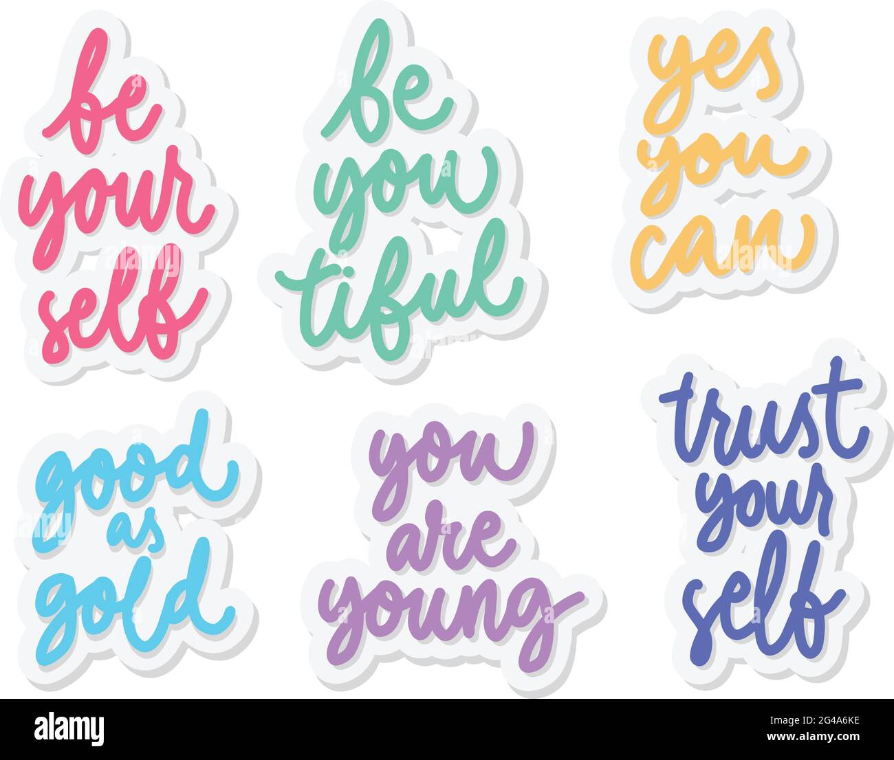 motivation lettering design set hand drawn Stock Vector Image & Art - Alamy