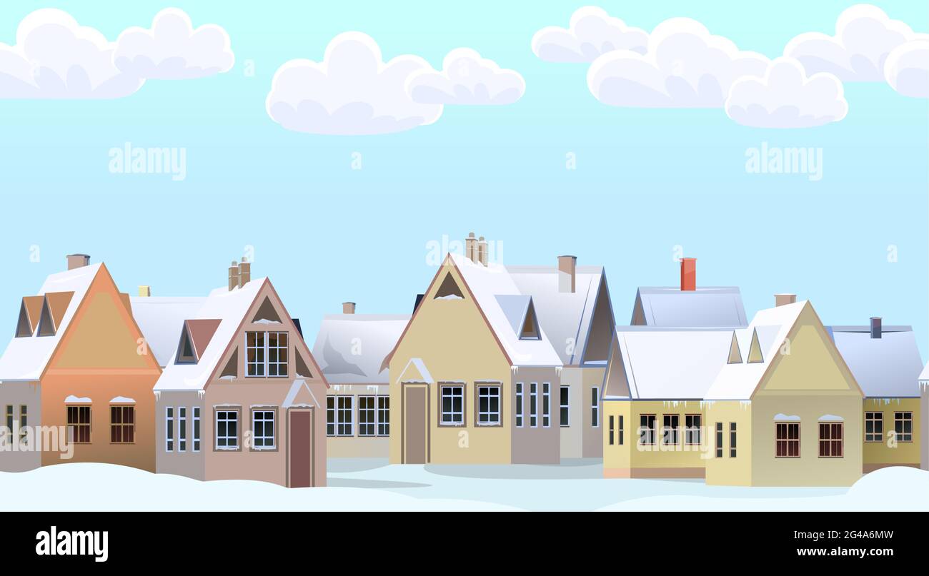 Quiet rural street scene Stock Vector Images - Alamy