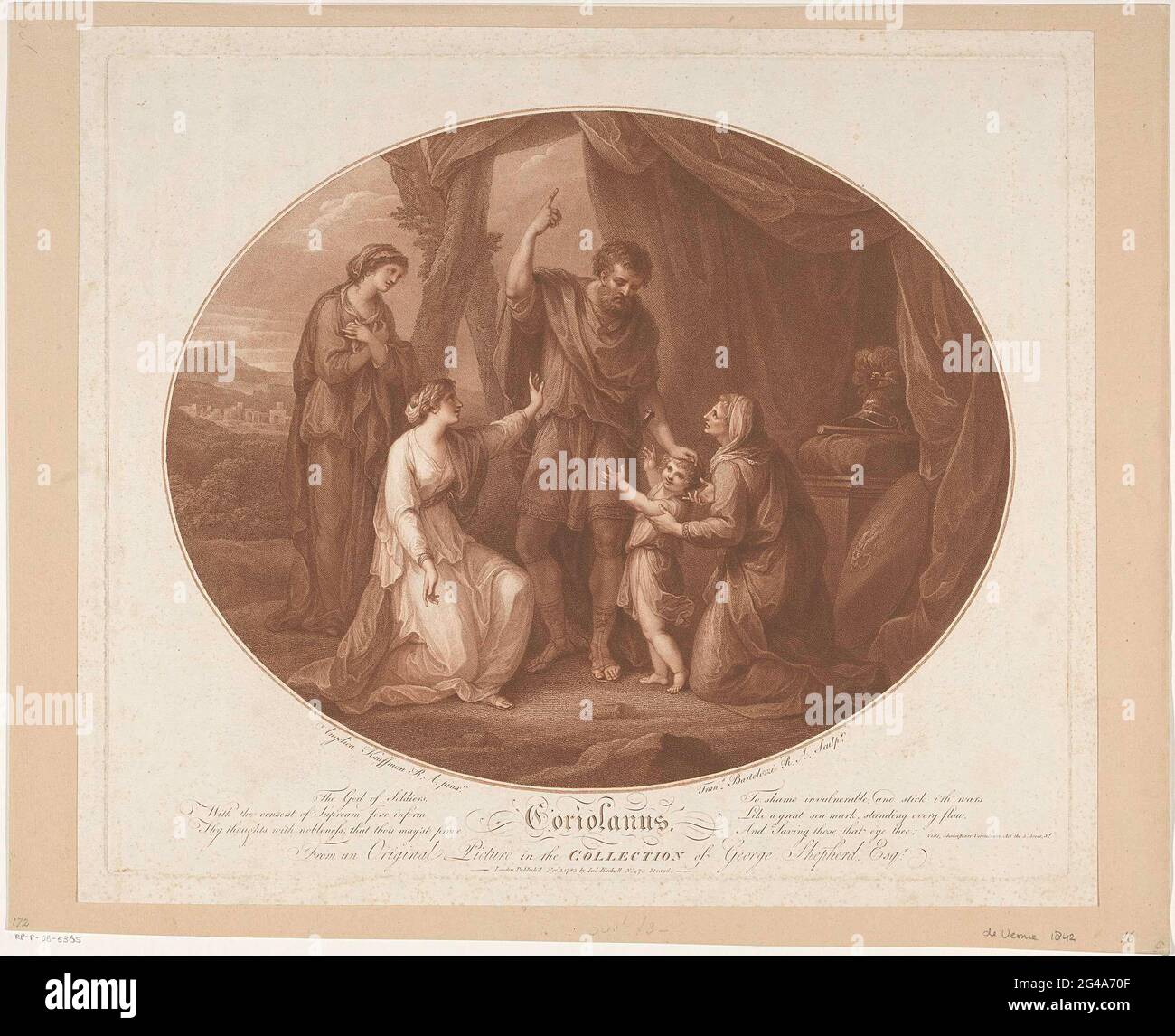 Coriolanus. Scene from the Coriolanus play of William Shakespeare, with ...