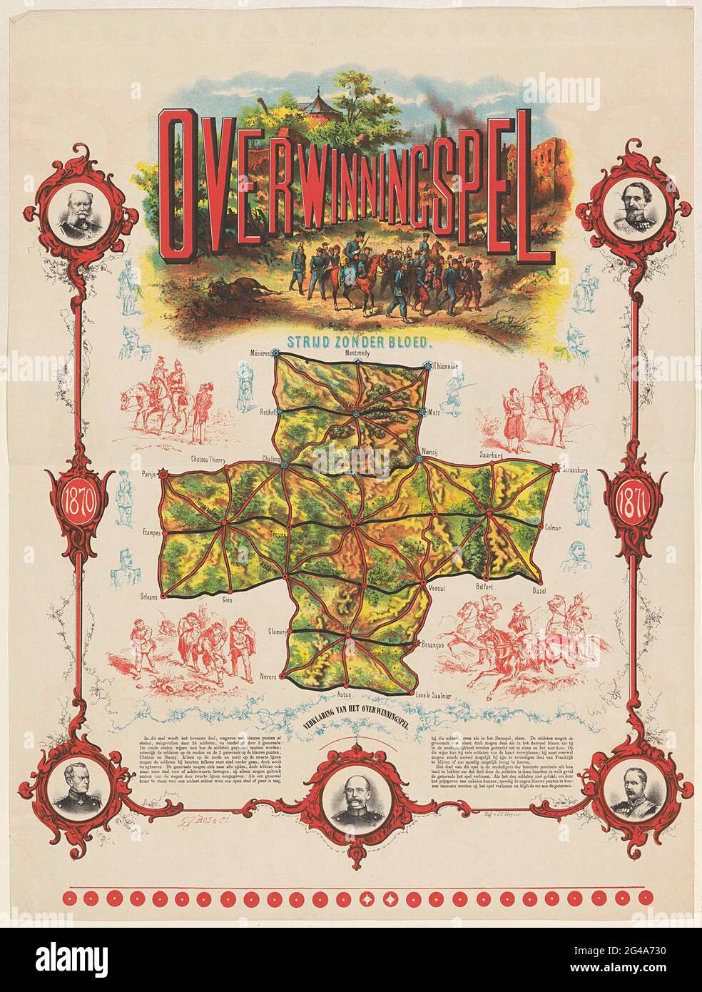 Victory game / fight without blood. Board game about the French-German ...