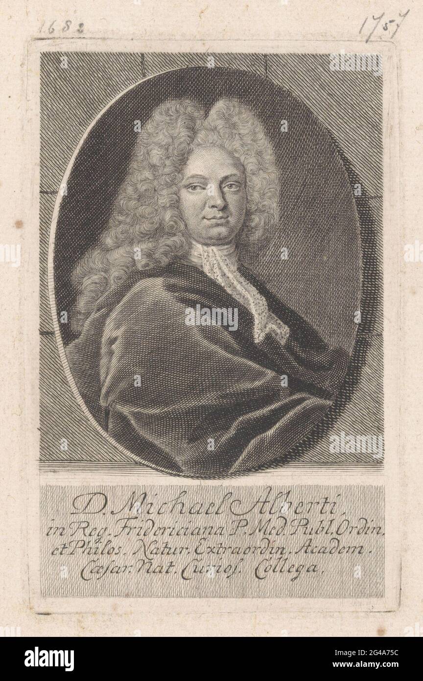 Portrait of Michael Alberti. Portrait of Michael Alberti in an oval ...