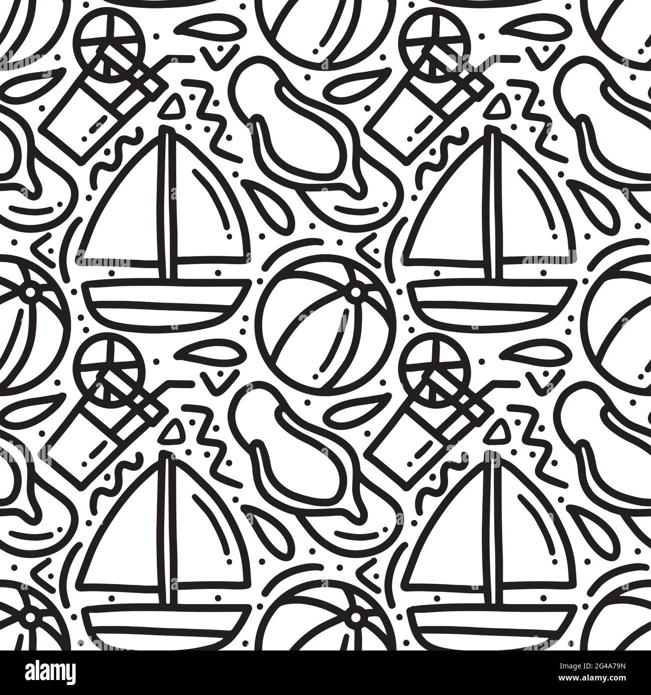 Hand drawn doodle on the beach Stock Vector Image & Art - Alamy