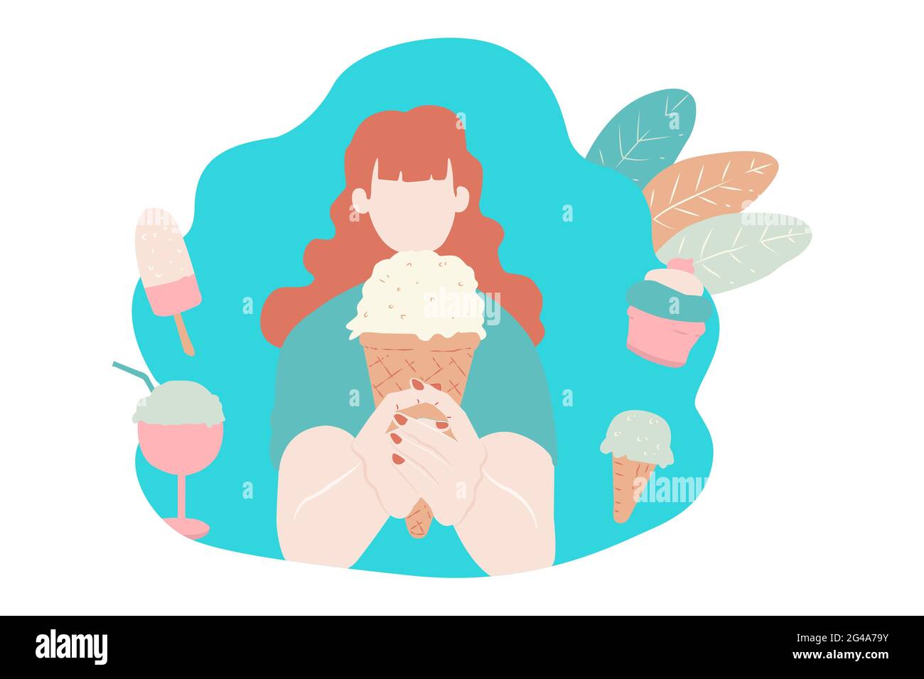 Young sweet woman in Stock Vector Images - Alamy