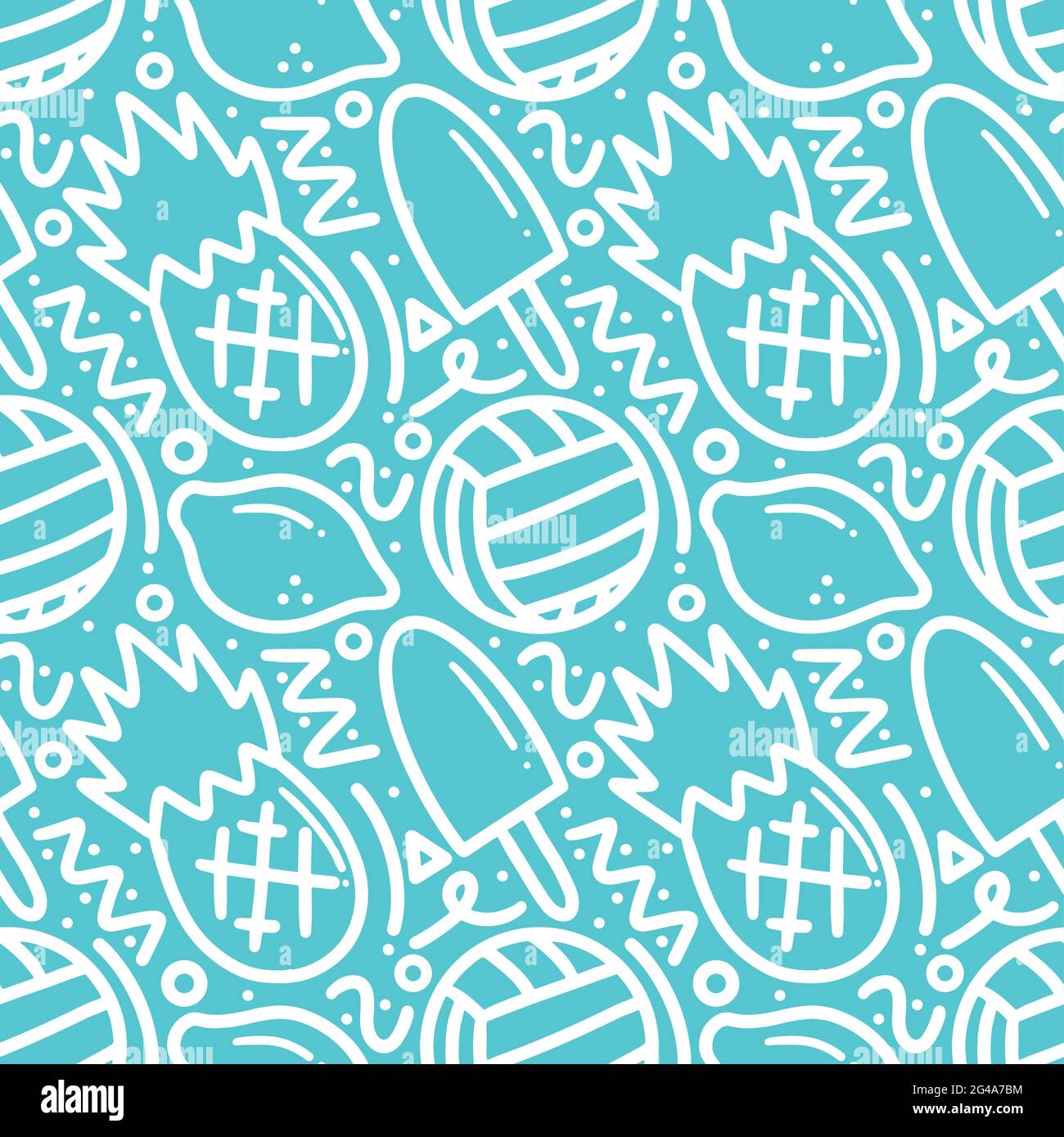 doodle set of hand drawn ice cream and, fruit Stock Vector Image & Art ...