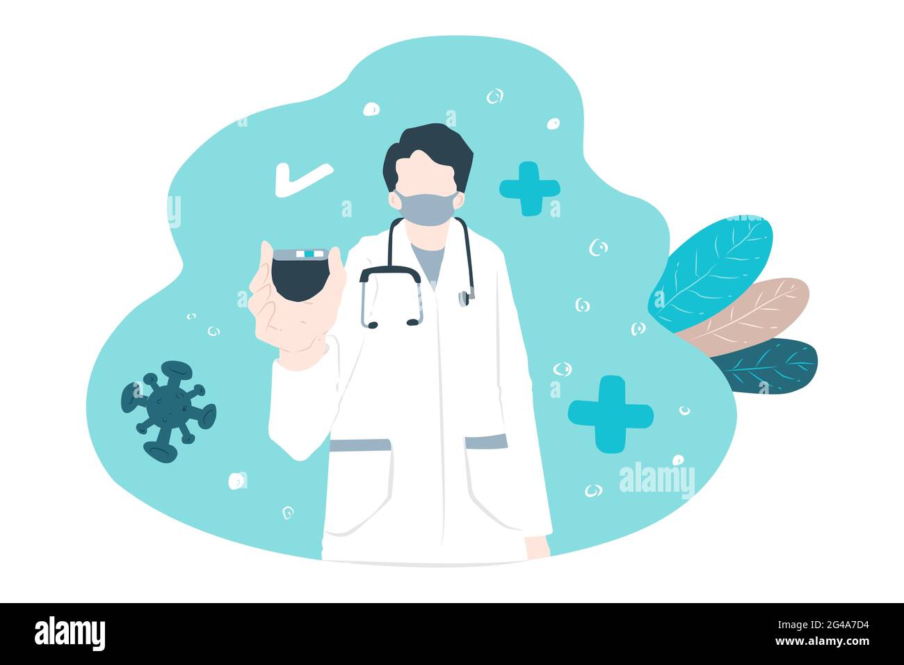 Black doctor wearing face Stock Vector Images - Alamy