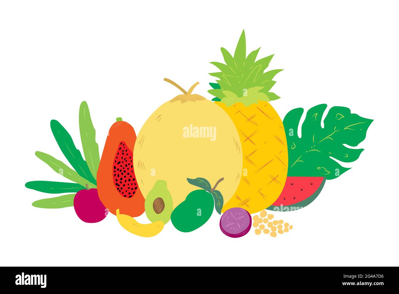 a tropical fresh fruits Stock Vector Image & Art - Alamy