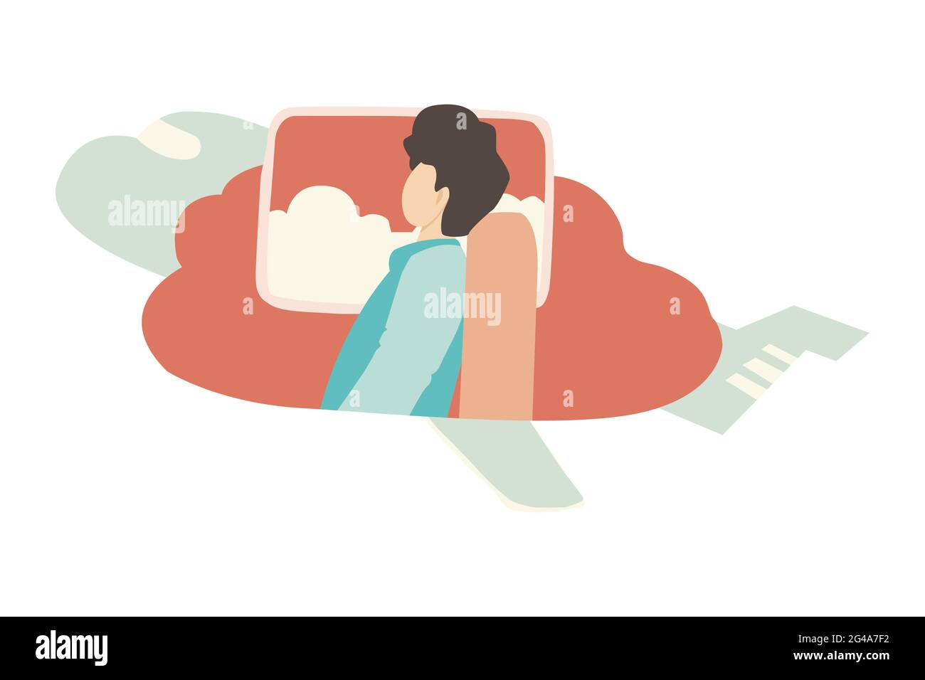 man flying with plane concept illustration Stock Vector Image & Art - Alamy