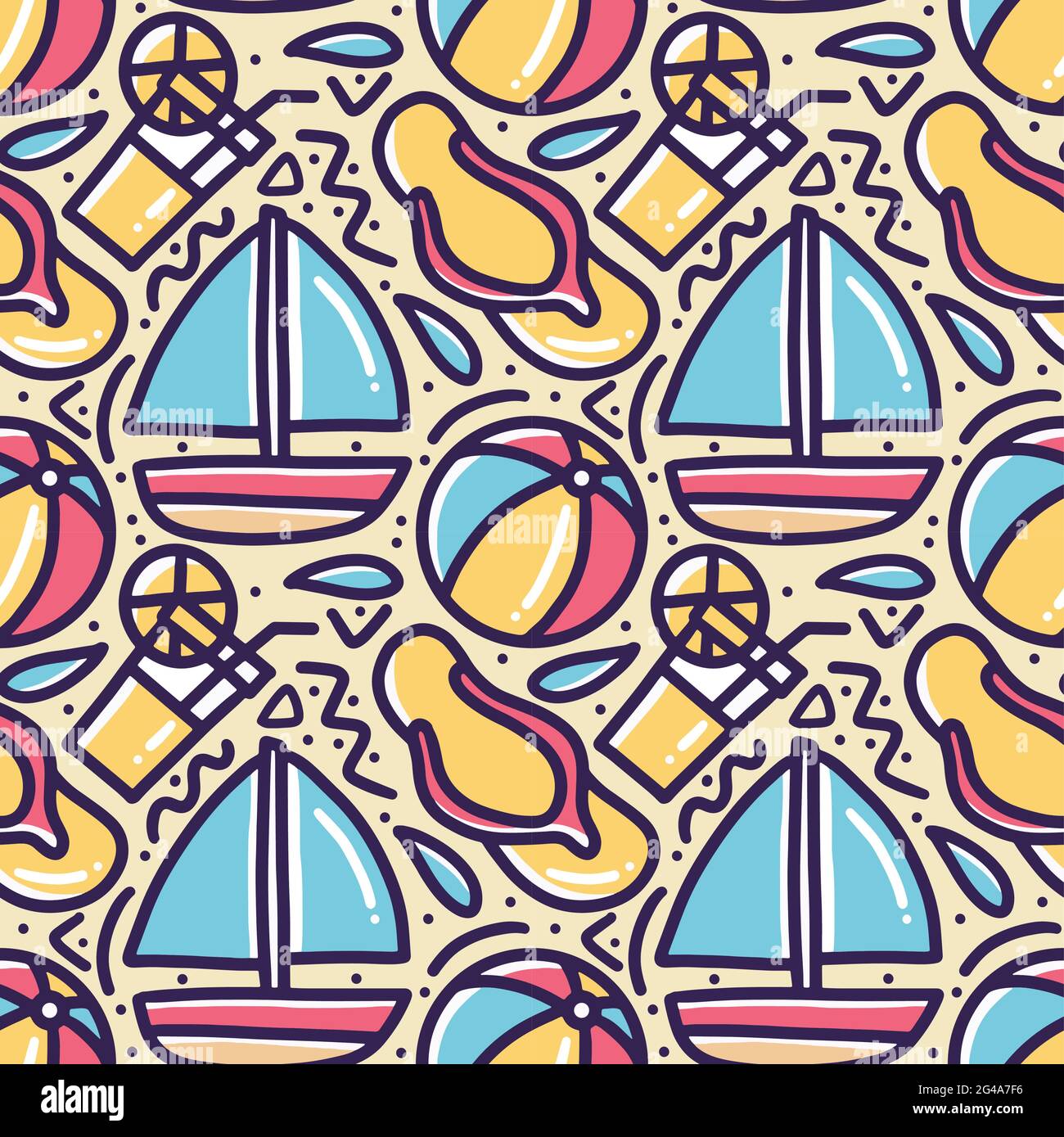 Hand drawn doodle on the beach Stock Vector Image & Art - Alamy