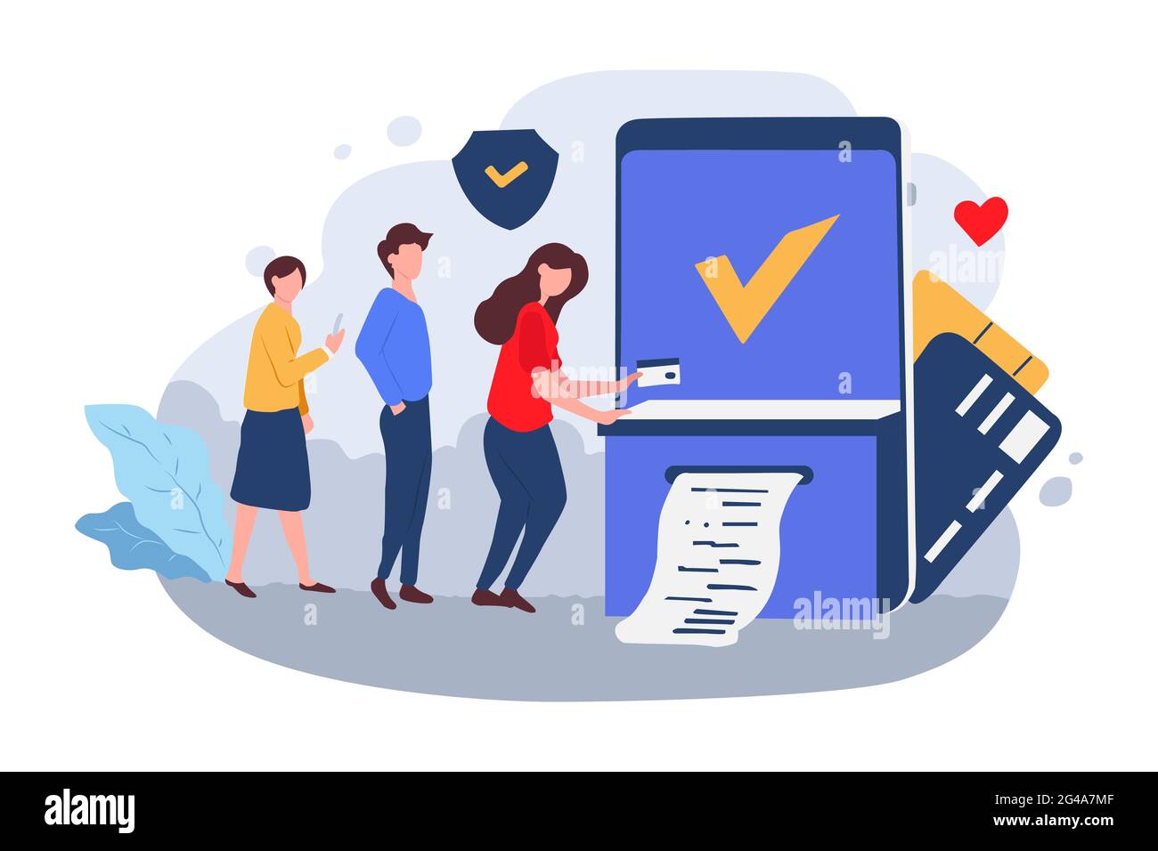 Online shopping on laptop young Stock Vector Images - Alamy