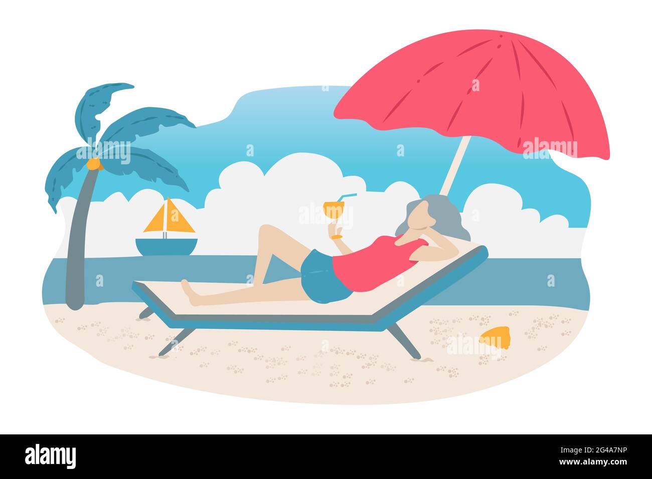 Man alone beach Stock Vector Images - Alamy