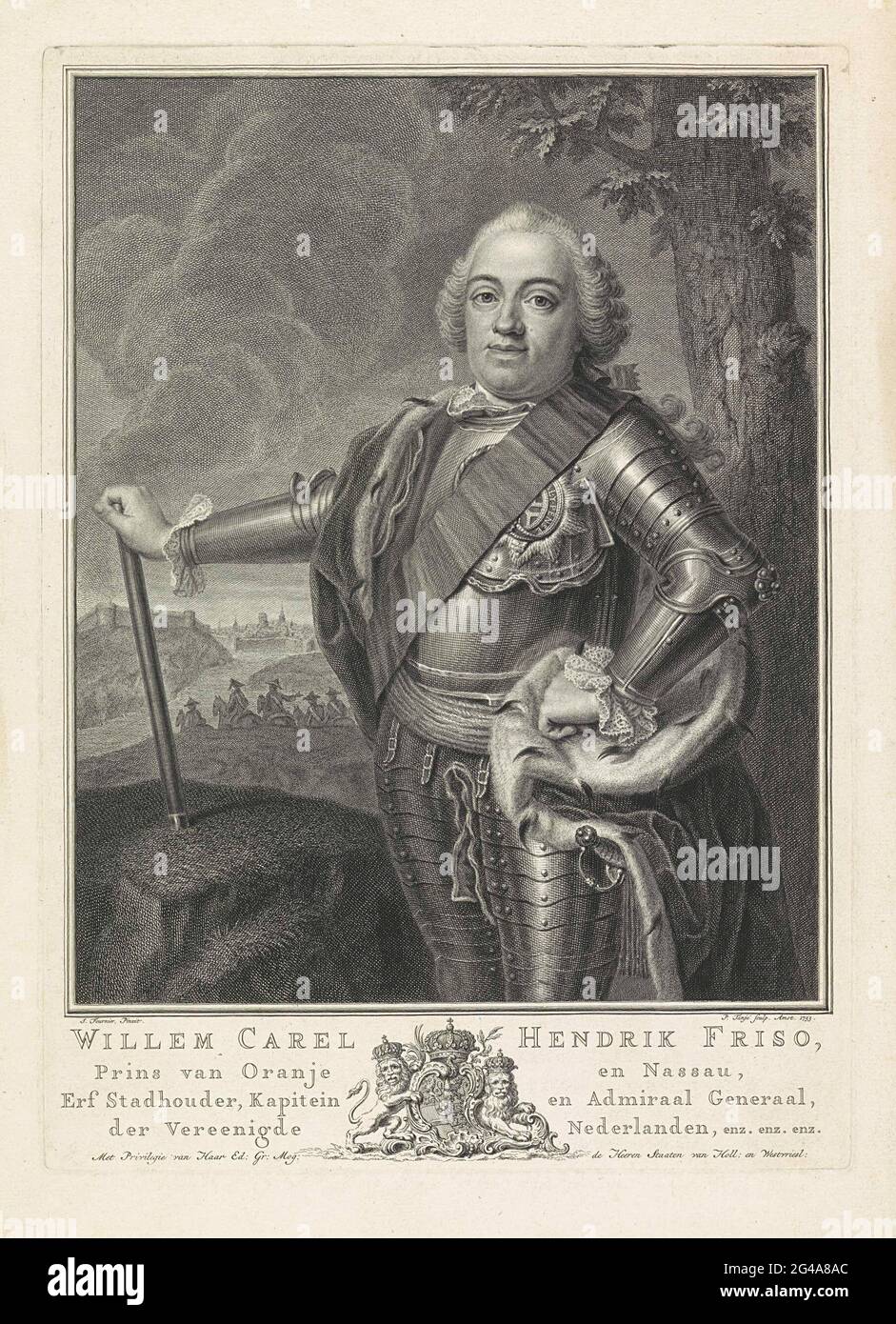 Portrait of Willem IV, Prince of Orange-Nassau. Portrait of Willem IV ...