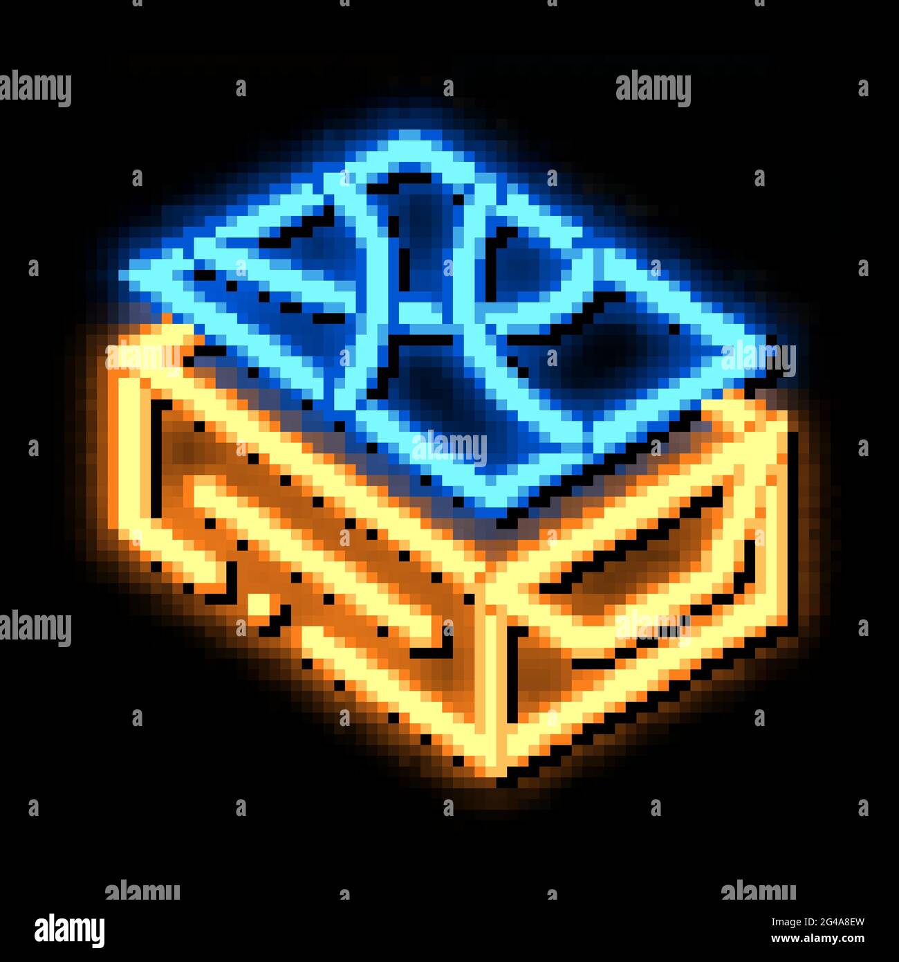 pin down tile neon glow icon illustration Stock Vector Image & Art - Alamy