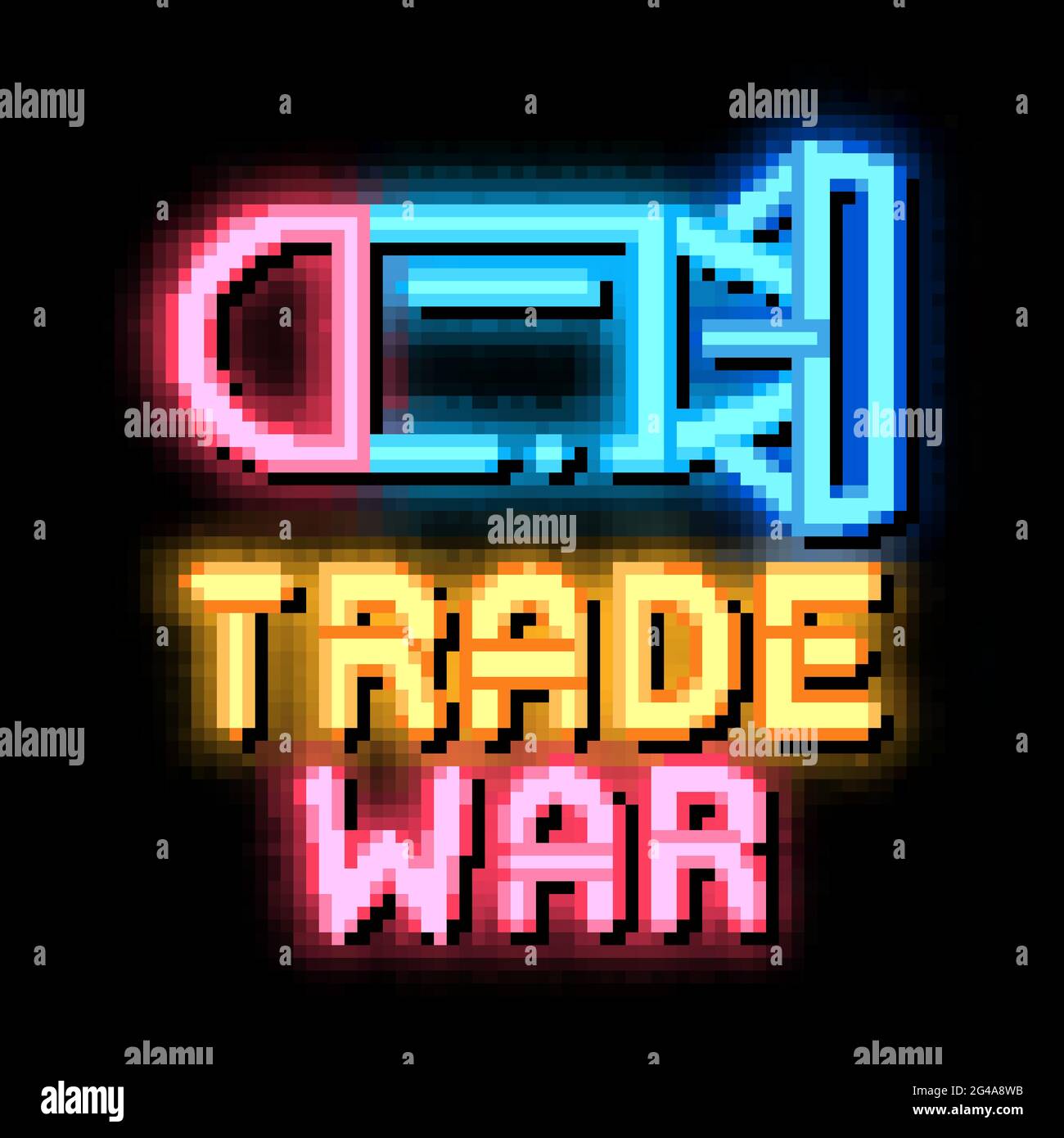 trade war neon glow icon illustration Stock Vector Image & Art - Alamy
