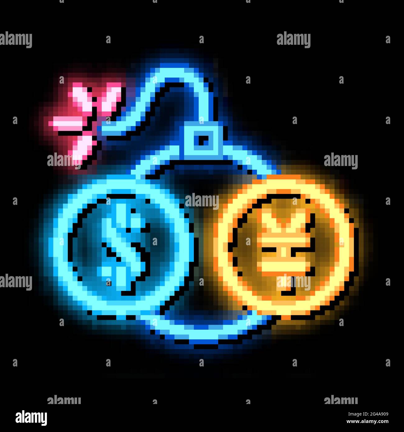 currency trading bomb neon glow icon illustration Stock Vector Image ...