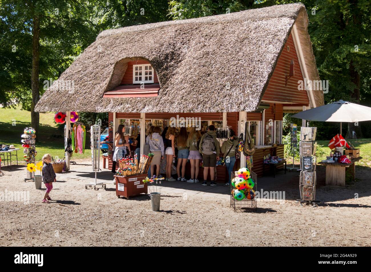 Ry, Denmark - June 16 2021: Grass area around Himmelbjerget near ...