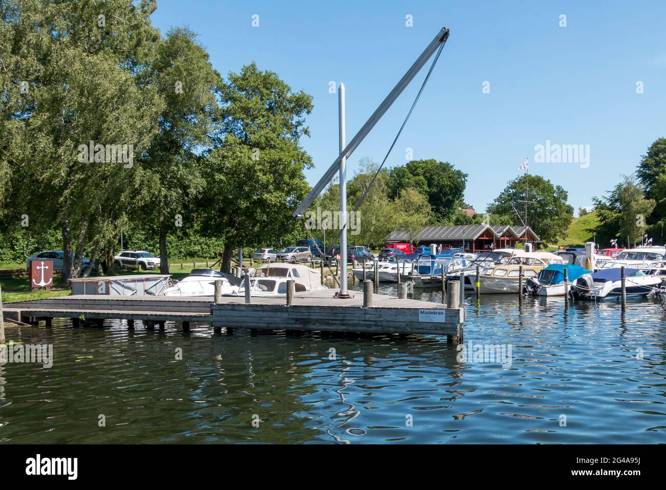 Ry, Denmark - June 16 2021: Ry Marina by Silkeborg, Beautiful marina ...