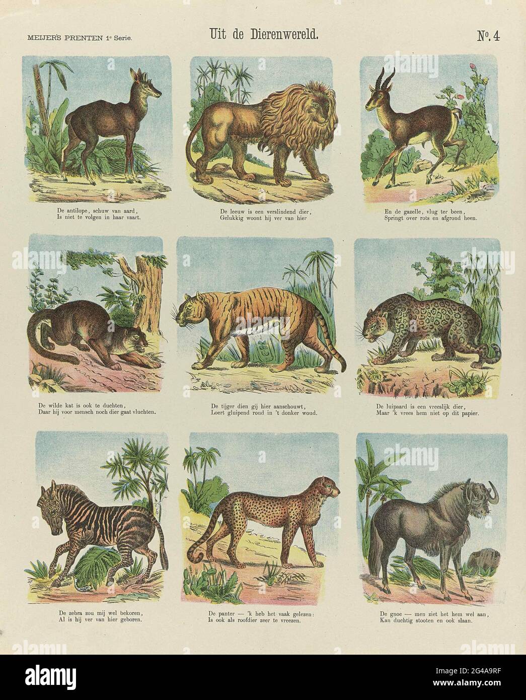 From the animal world; Meijer's prints. Leaf with 9 performances of ...