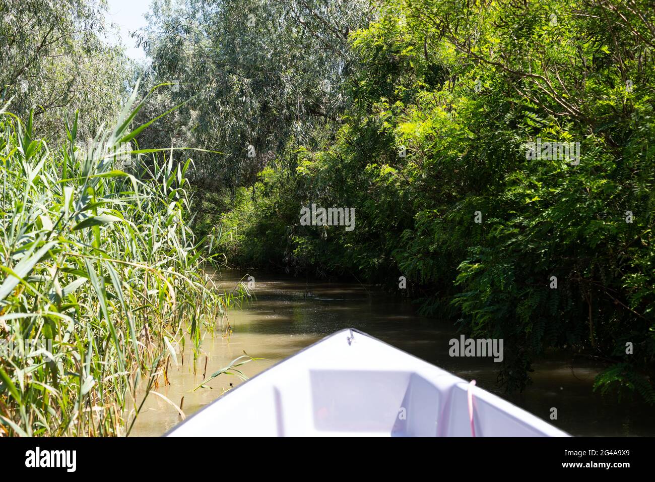 Picture of a floating fishing boat Stock Photo - Alamy