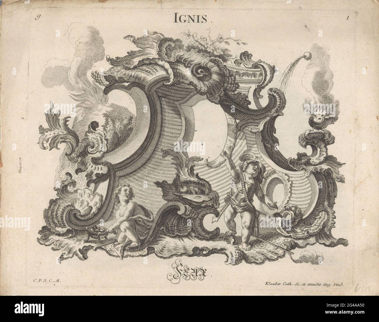 Fire; Ignis / Feur; The four elements. Personification of the fire ...