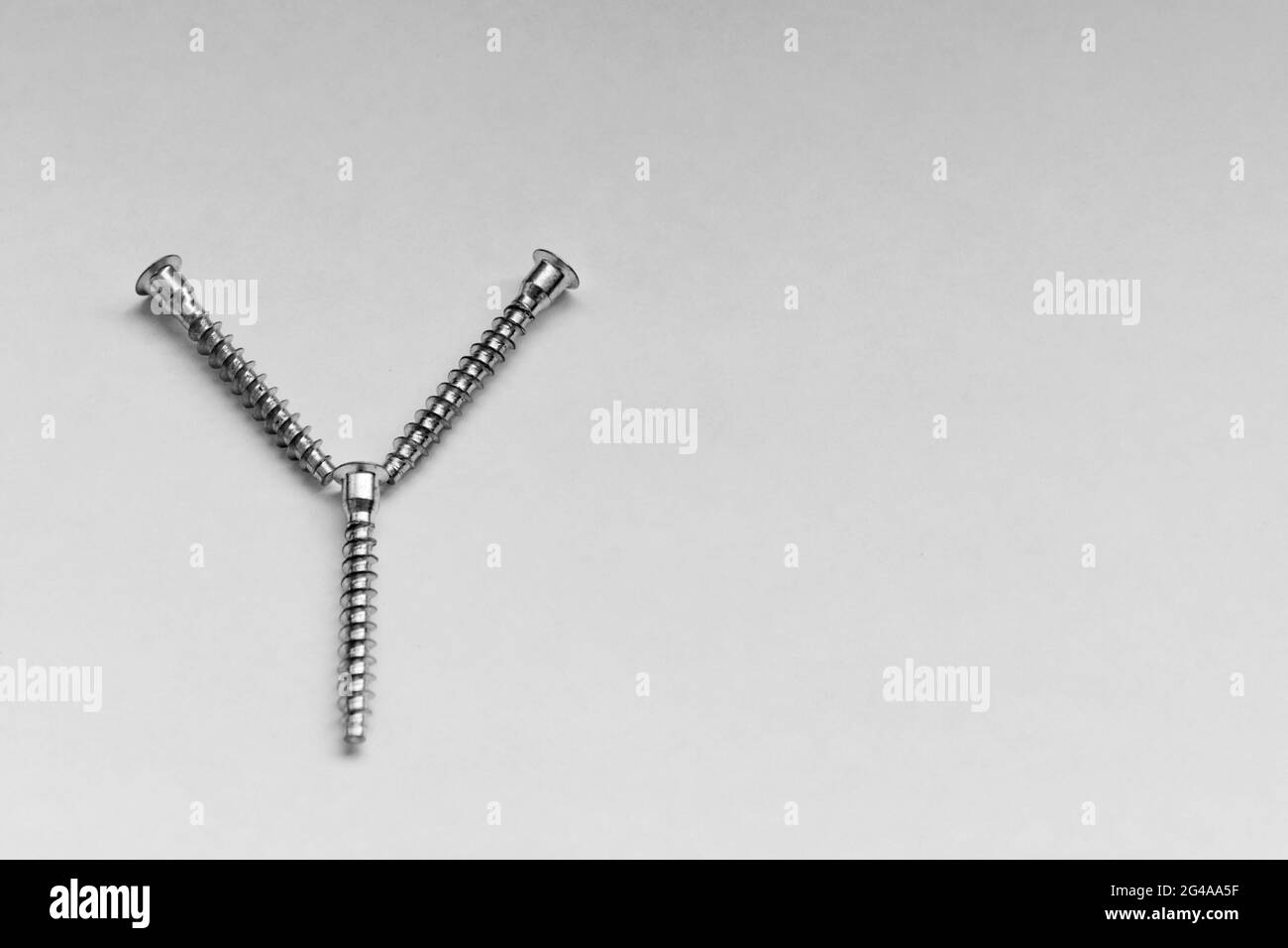 A closeup shot of screws isolated on white background Stock Photo - Alamy
