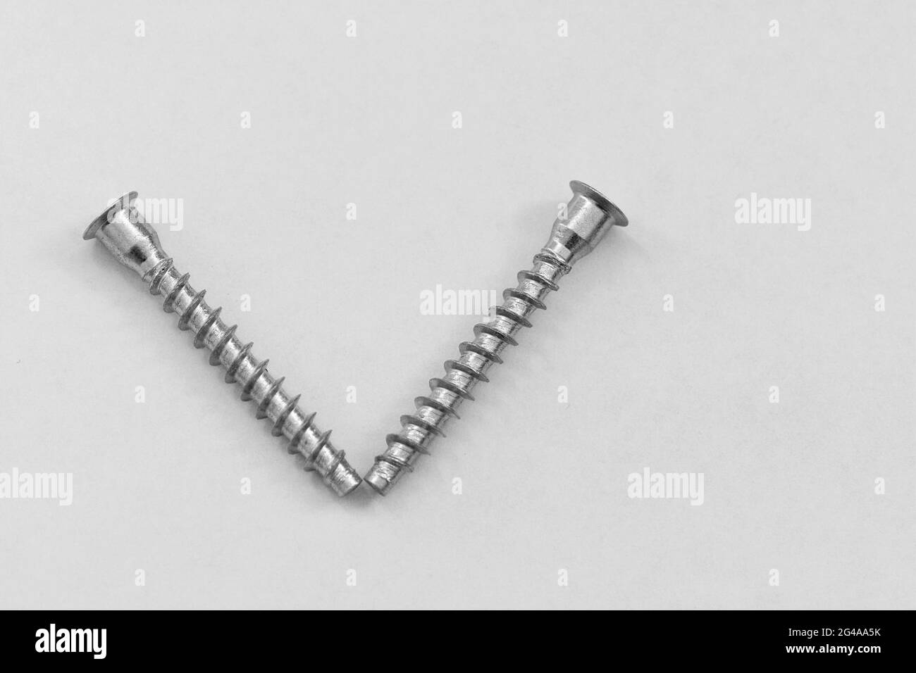 A closeup shot of screws isolated on white background Stock Photo - Alamy