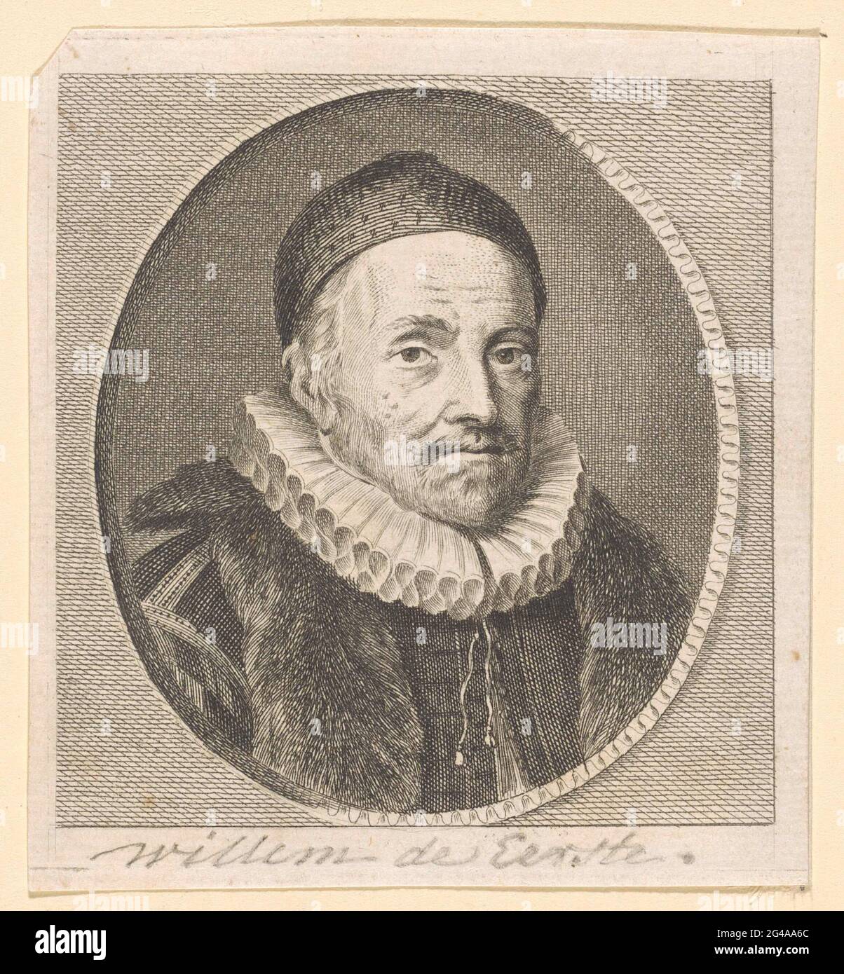 Portrait of Willem I, Prince of Orange. Portrait of Willem I in an oval ...