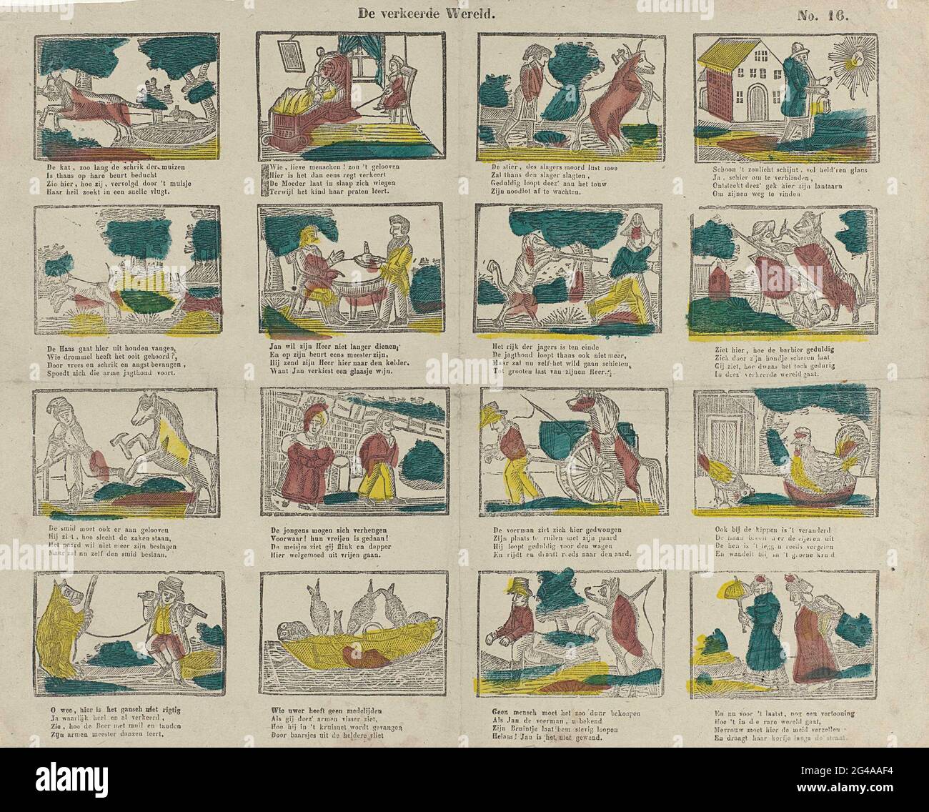 The wrong world. Sheet with 25 representations of reverse business ...