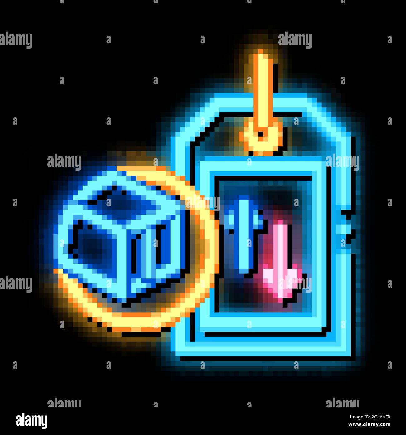 price tag of trade neon glow icon illustration Stock Vector Image & Art ...