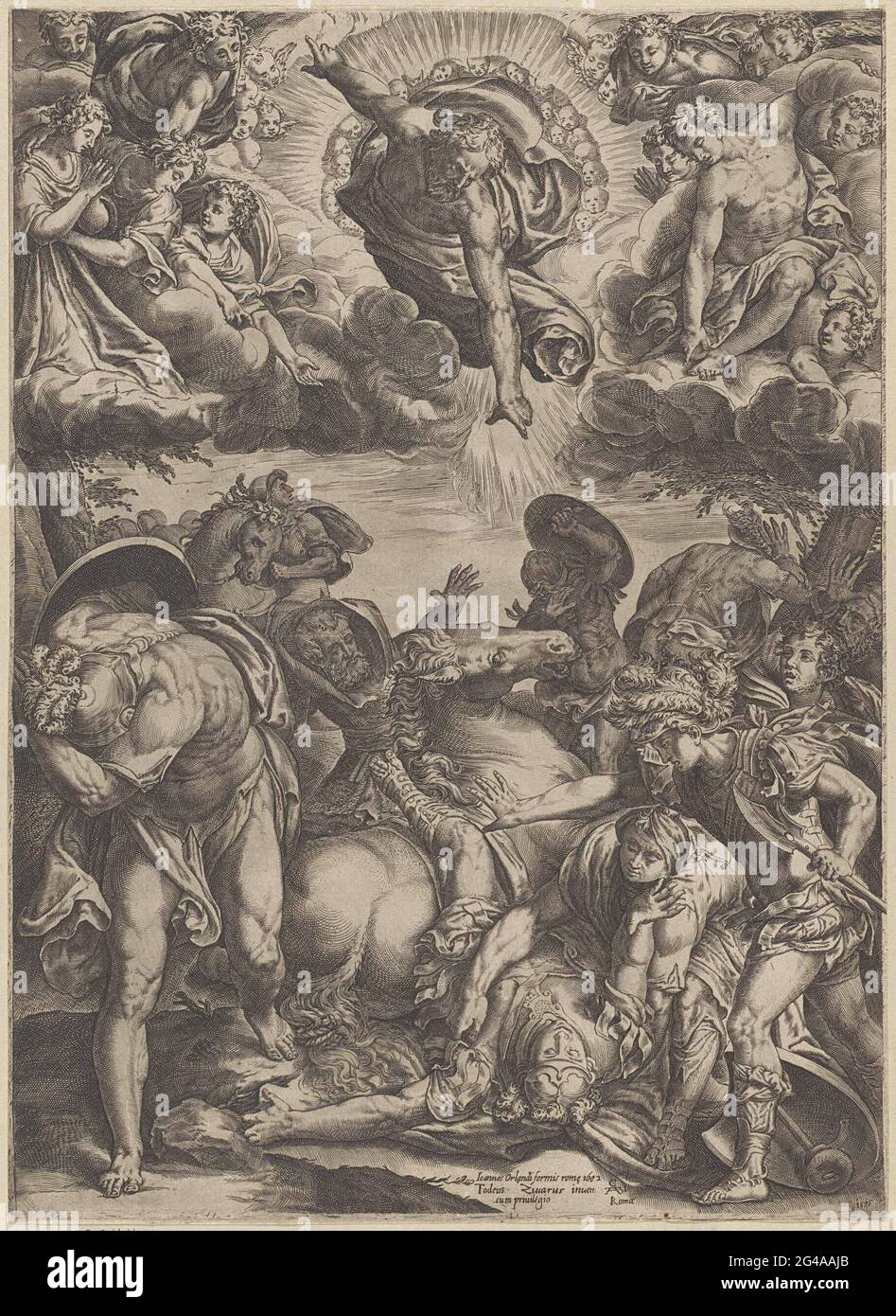 Conversion of the holy Paul. Paulus (Saul) falls from his horse like ...