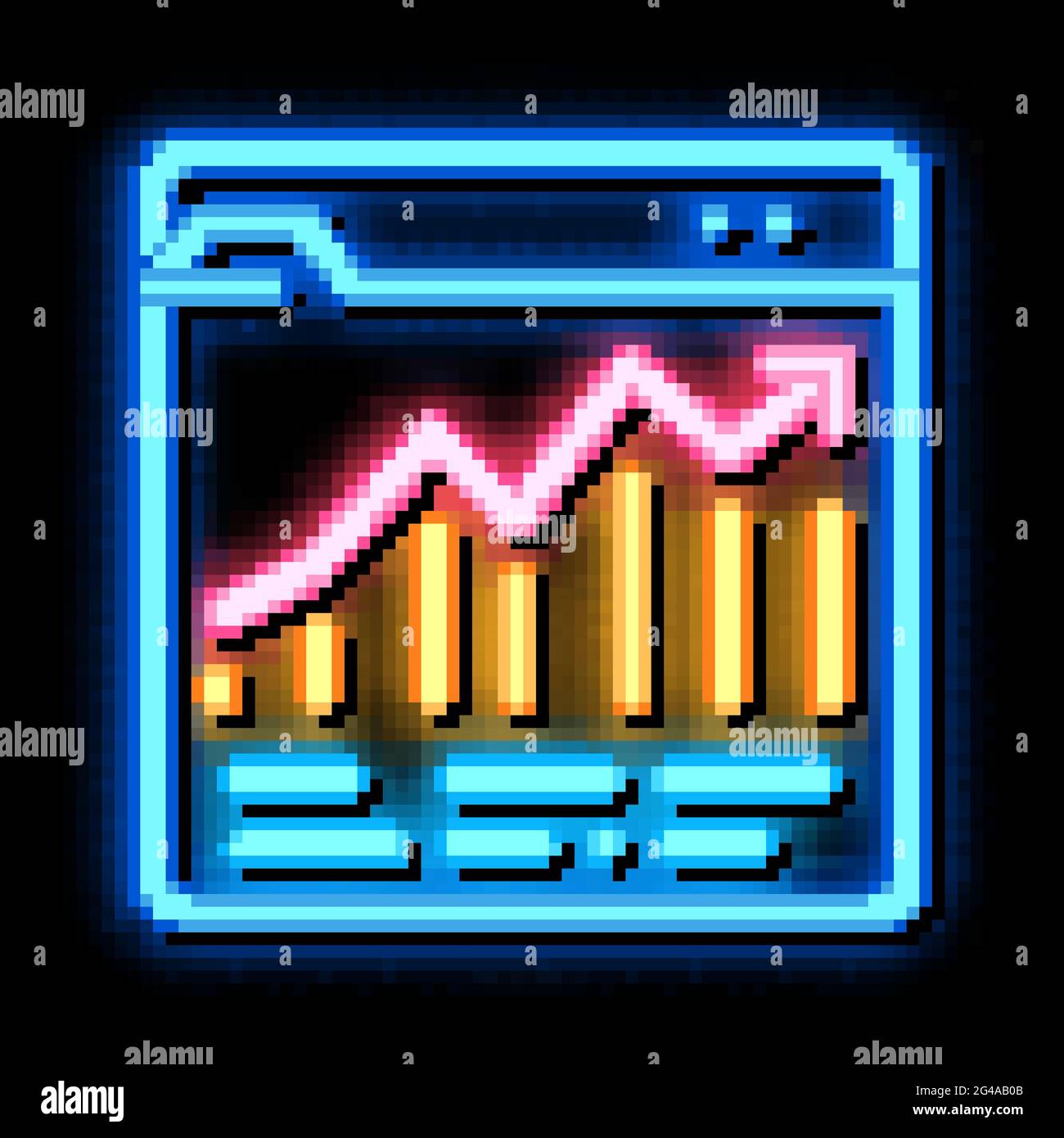 growth up neon glow icon illustration Stock Vector Image & Art - Alamy