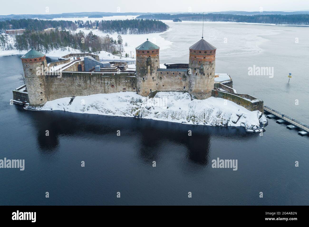 Olavinlinna castle on lake saimaa hi-res stock photography and images ...