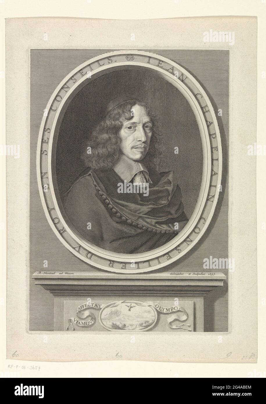 Portrait of Jean Chapelain; Iean Chapellain Conseiller du Roy and Ses ...