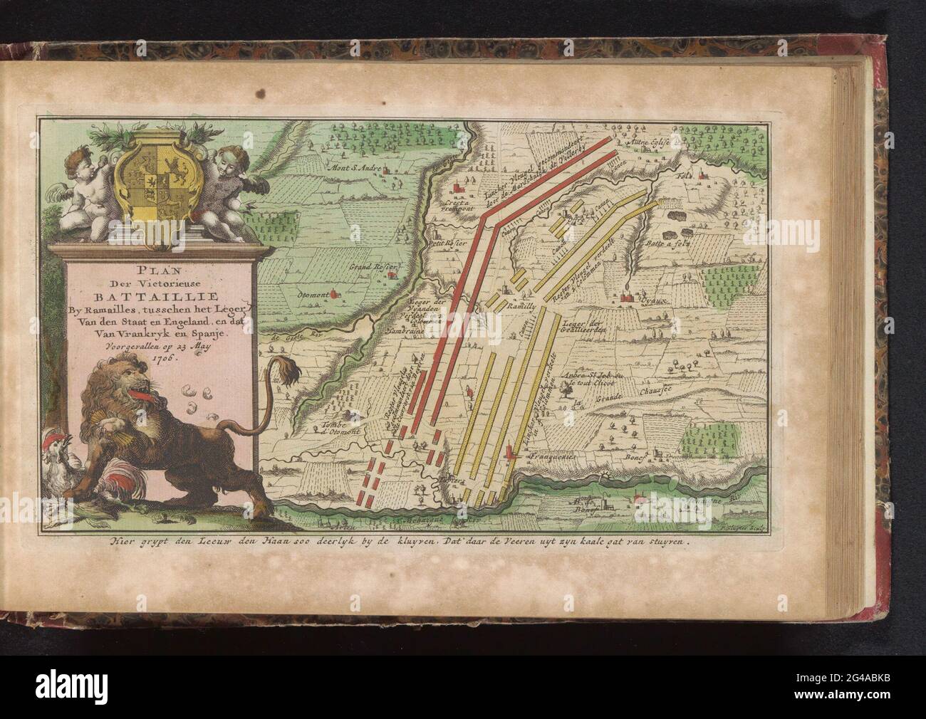Battle of Ramillies, 1706; Plan of the Victorieuse Battaillie by ...