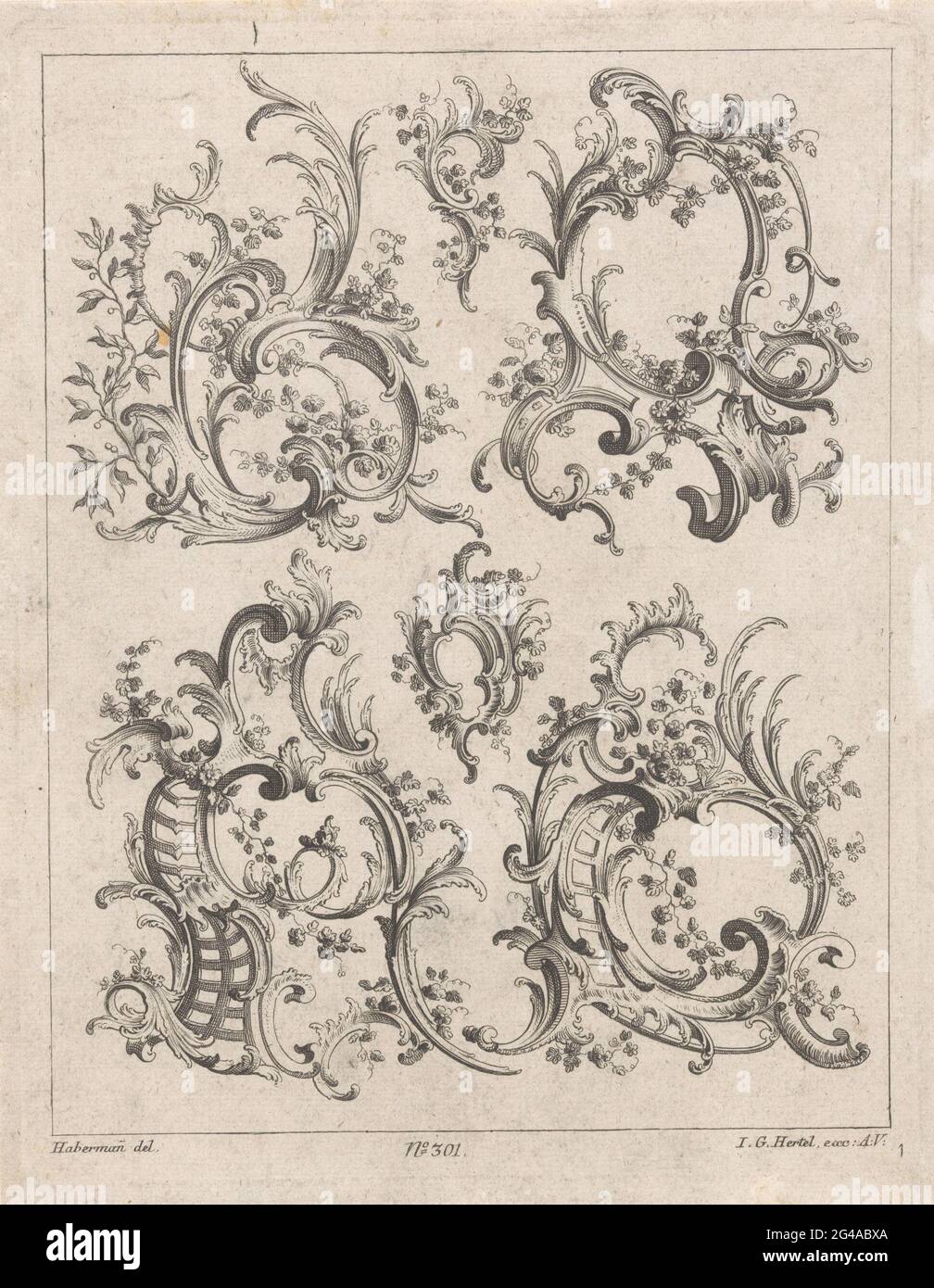 Six rocaille ornaments hi-res stock photography and images - Alamy