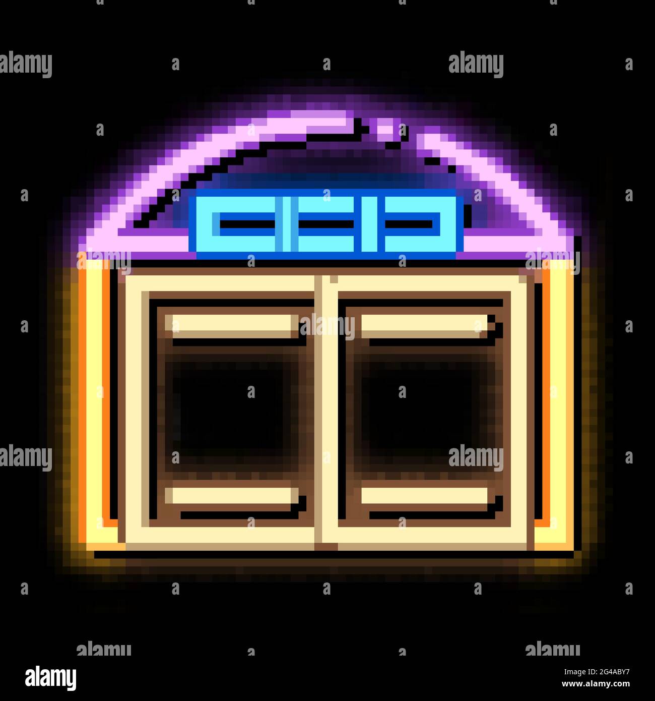 car garage neon glow icon illustration Stock Vector Image & Art - Alamy