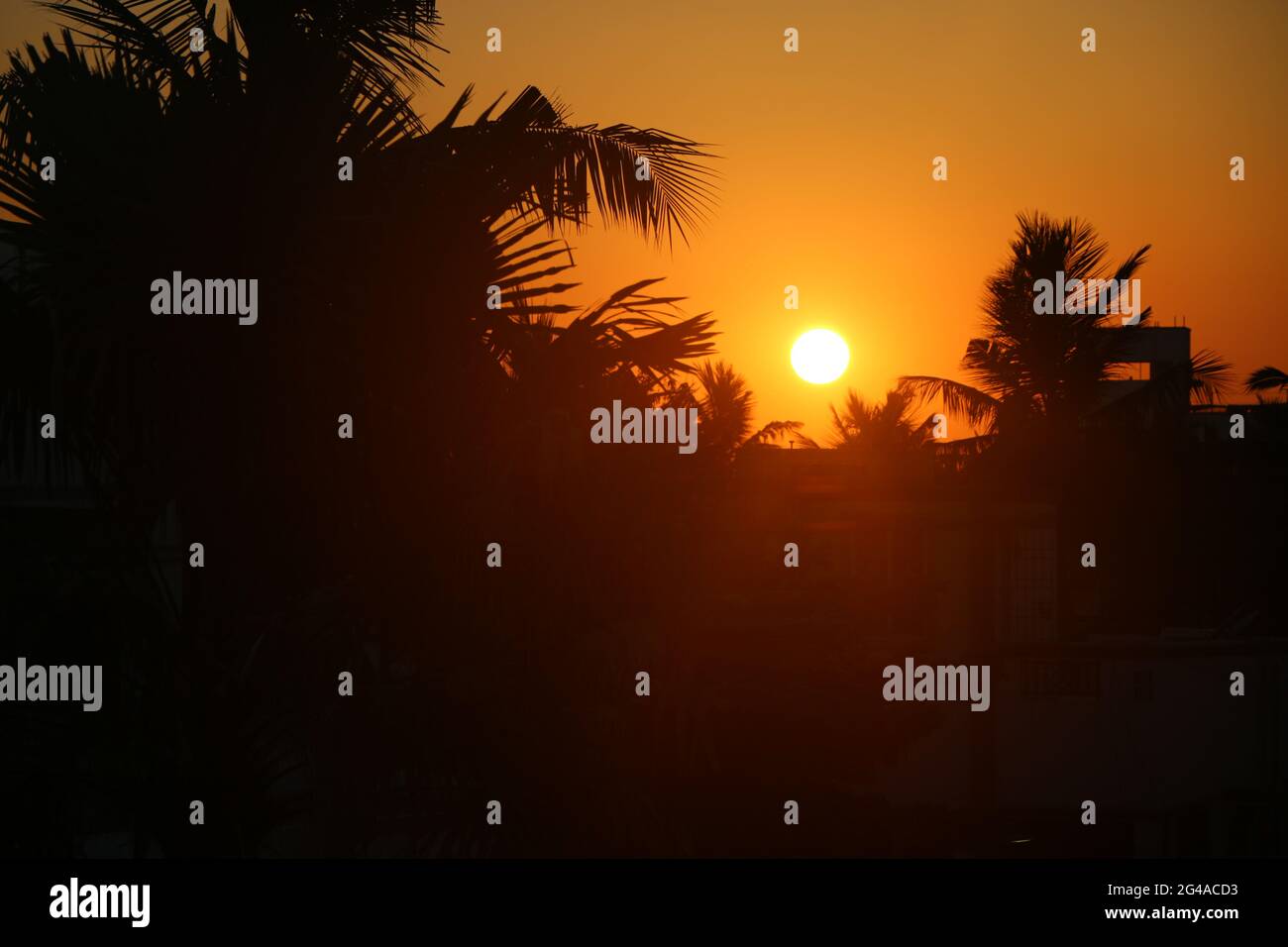 Sunrise, sunset and moon phases Stock Photo - Alamy