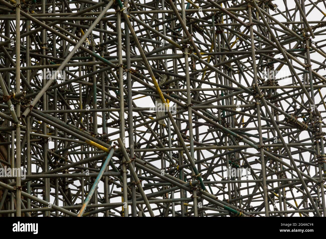 A close up of a complex scaffolding setup Stock Photo - Alamy
