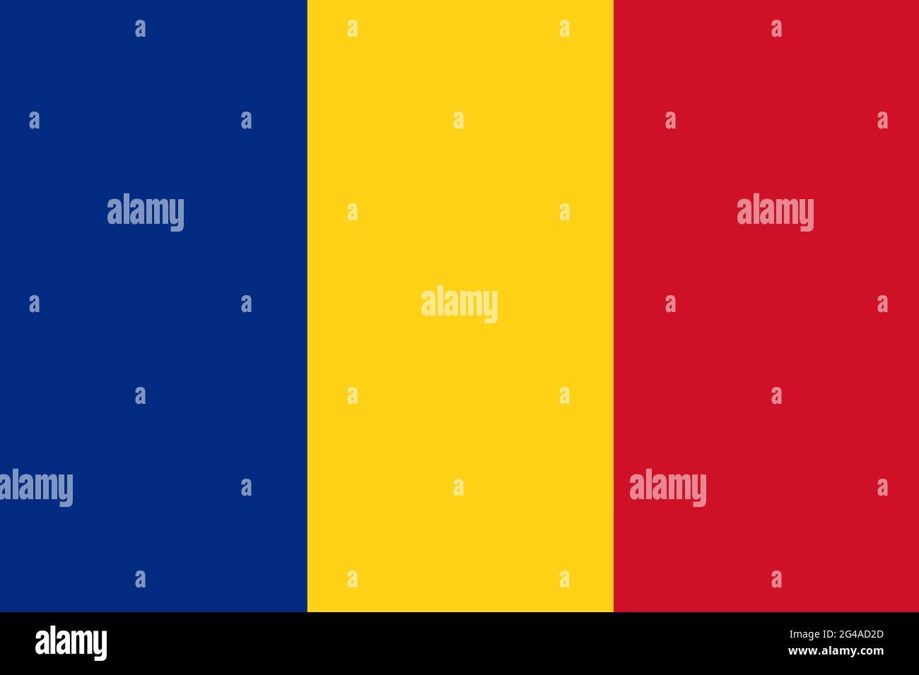 Romania flag standard proportion and color mode RGB Stock Photo - Alamy