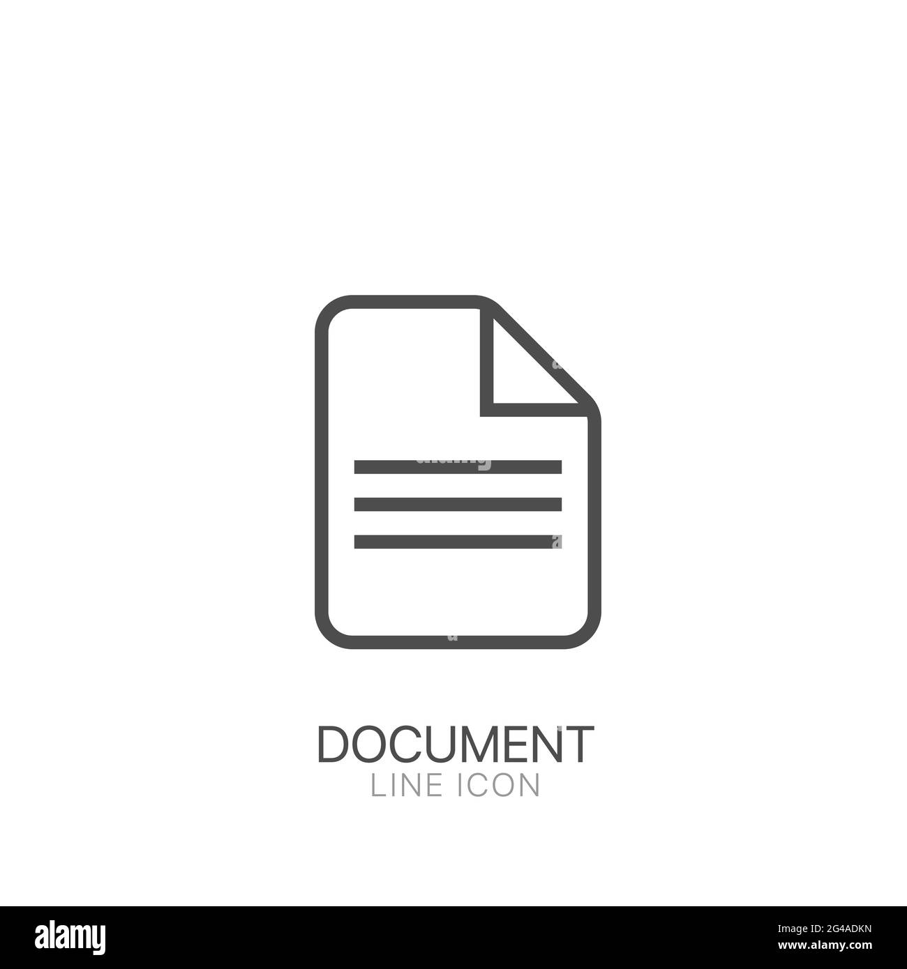 Document paper line icon, outline vector sign, linear style pictogram ...