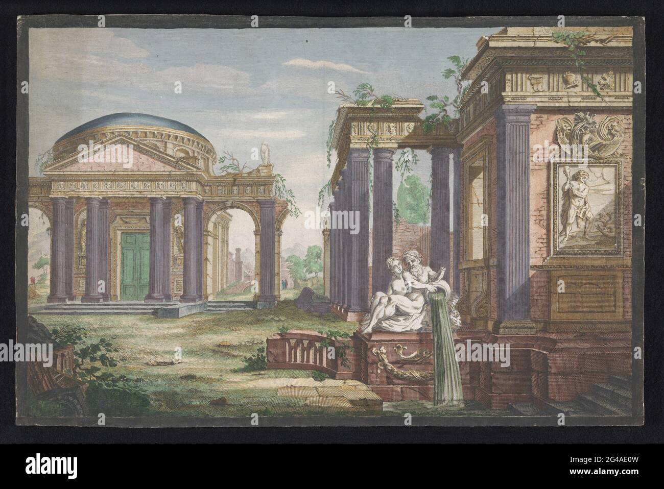 View of a Corinthian temple; Vue d'un temple de corinth Stock Photo - Alamy
