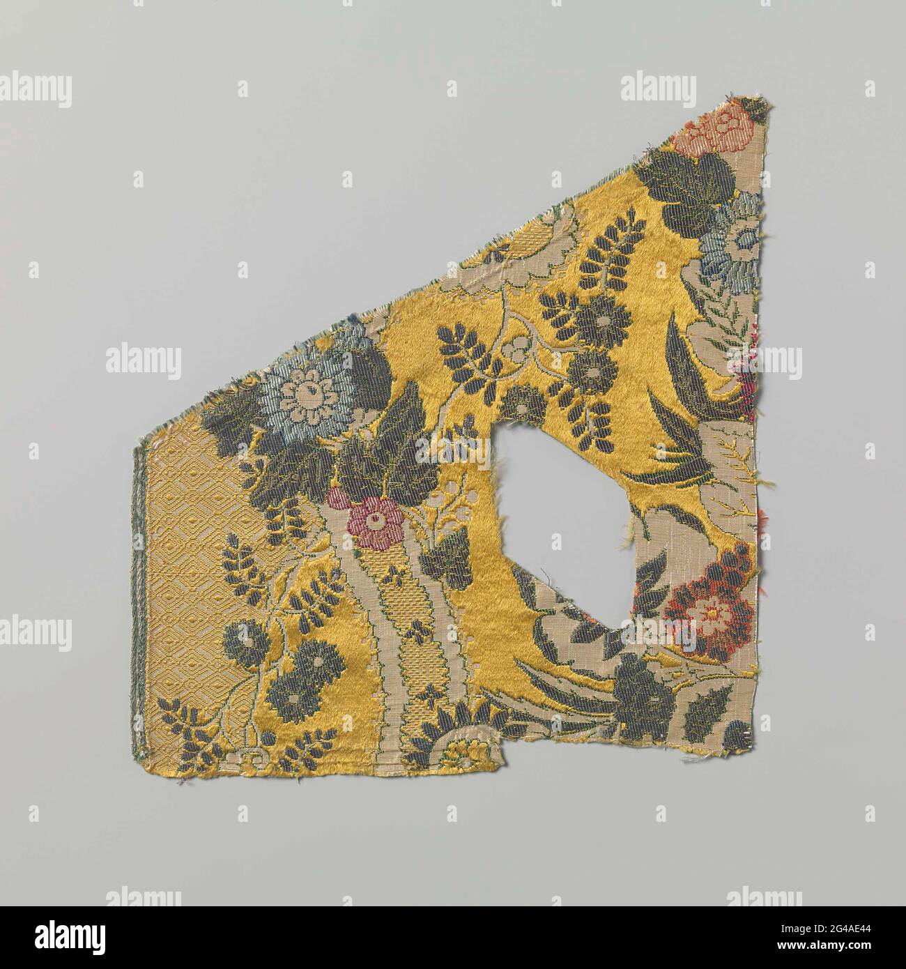 Fragment multicolored brochure side. Fragment multicolor silk tissue. A ...