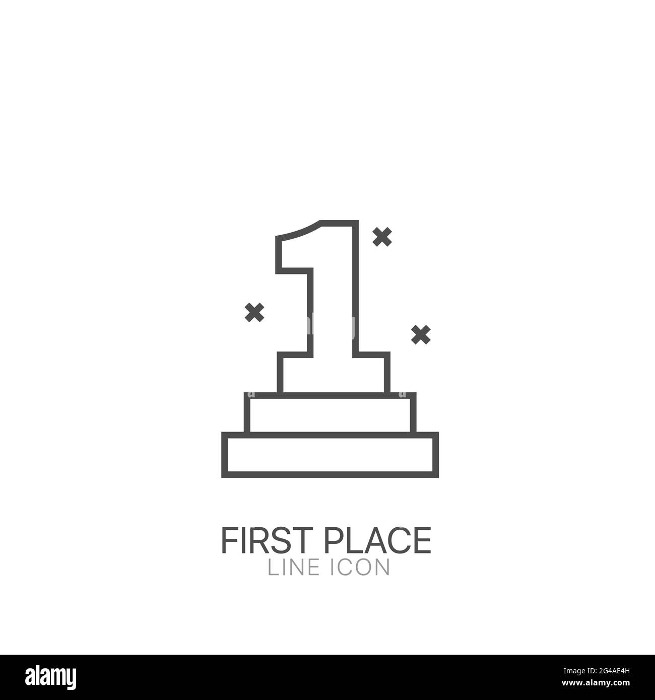 Winners podium icon, first place prize, success symbol award champion ...