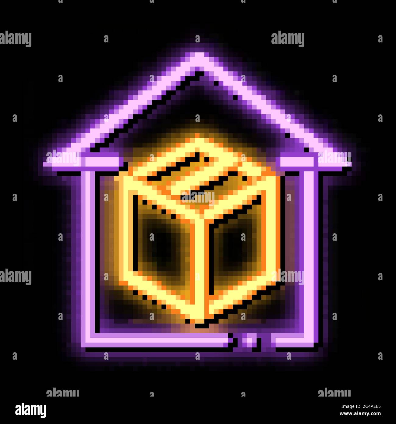sending parcel neon glow icon illustration Stock Vector Image & Art - Alamy
